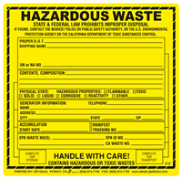 Custom Haz Waste Labels