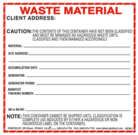 Custom Haz Waste Labels